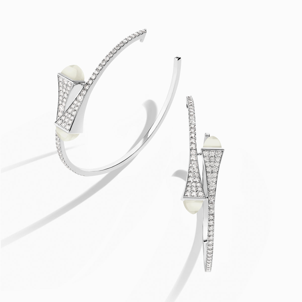 Cleo Diamond Large Hoop Earrings – MARLI New York
