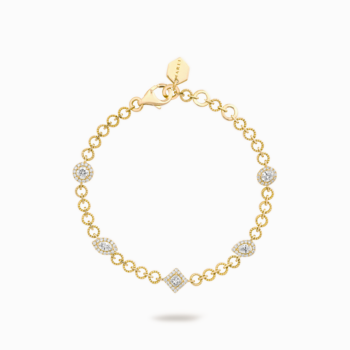 Rock Charm Beaded Chain Bracelet – MARLI New York